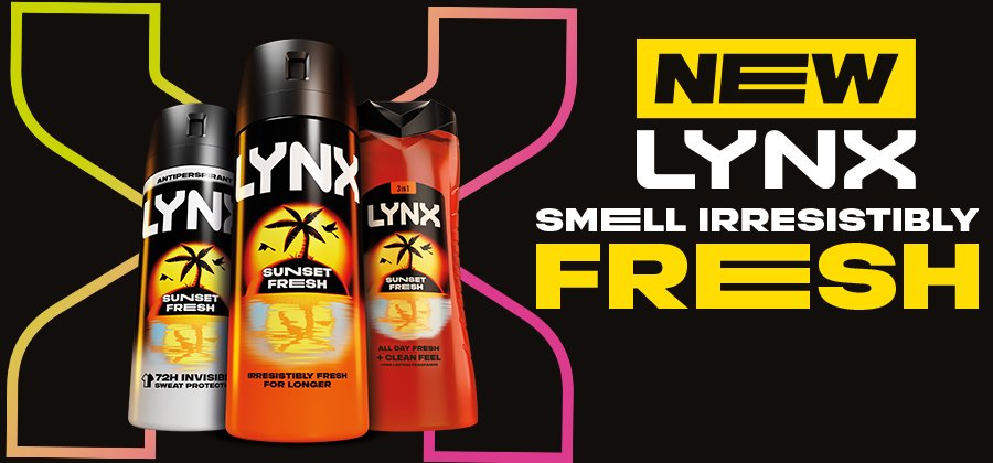 Smell irresistible with Lynx Sunset Fresh